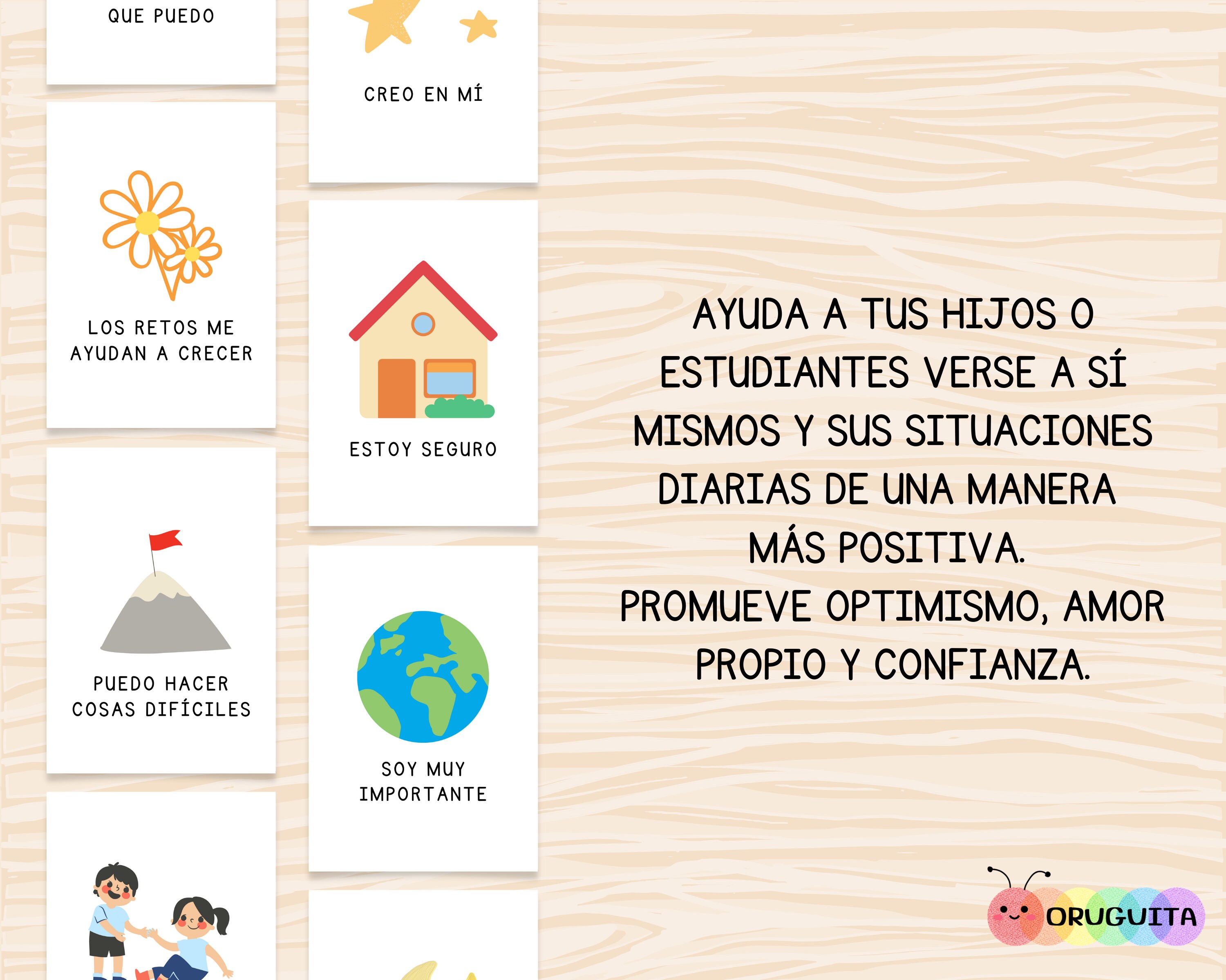 30 Affirmations Cards for Kids in Spanish | Afirmaciones Positivas Para ...