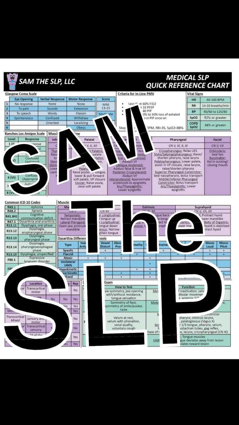 Medical Reference Chart PDF - Etsy