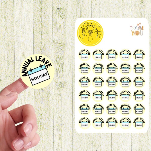 Annual Leave Diary Sticker - Etsy