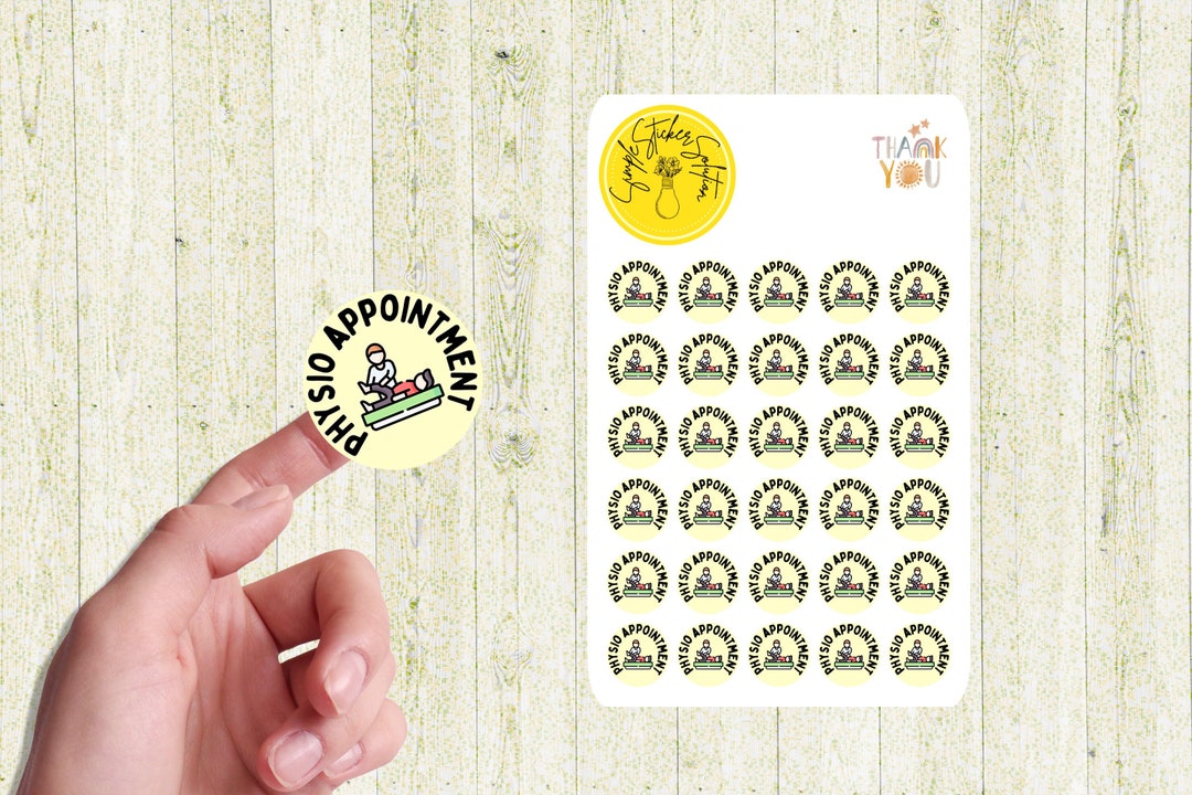 Physio Appointment Stickers, Medical, Diary Stickers, Planner Sticker ...