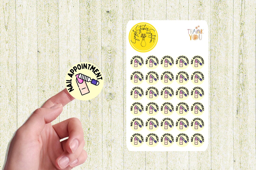 Nail Appointment Reminder Stickers, Health & Beauty, Diary Stickers ...