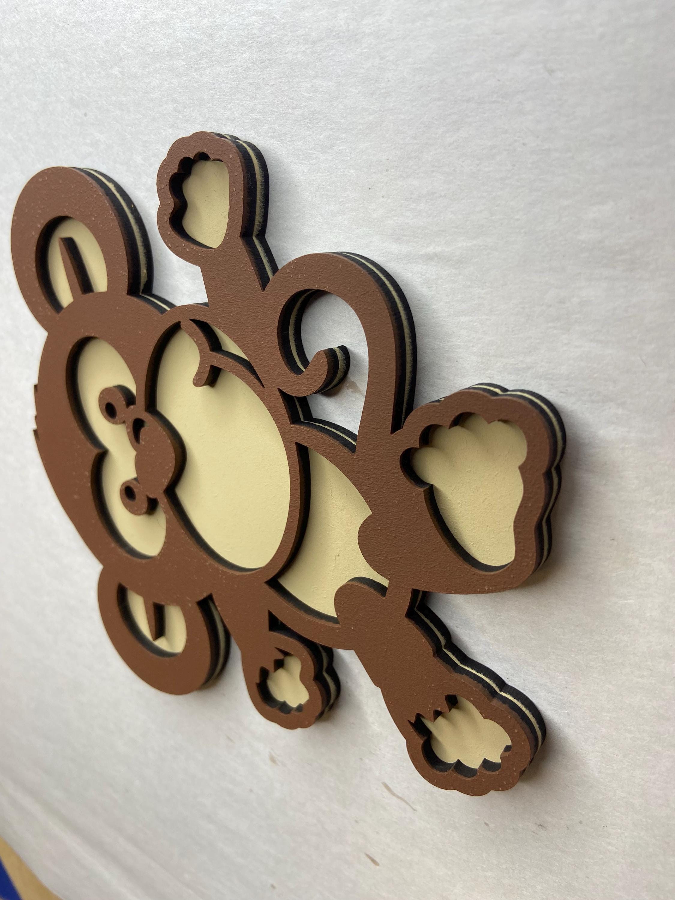 Monkey Cut Outs | 6" or 12" Tall 1/8" Thick MDF Signage | Nursery Decor ...