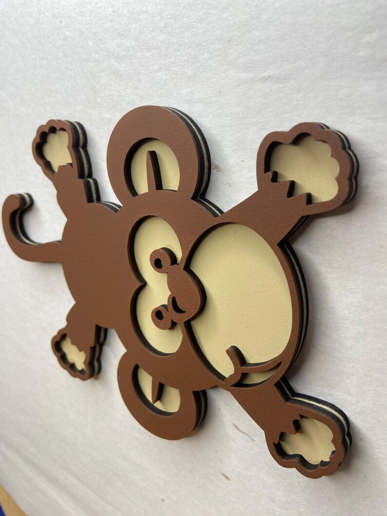 Monkey Cut Outs | 6" or 12" Tall 1/8" Thick MDF Signage | Nursery Decor ...