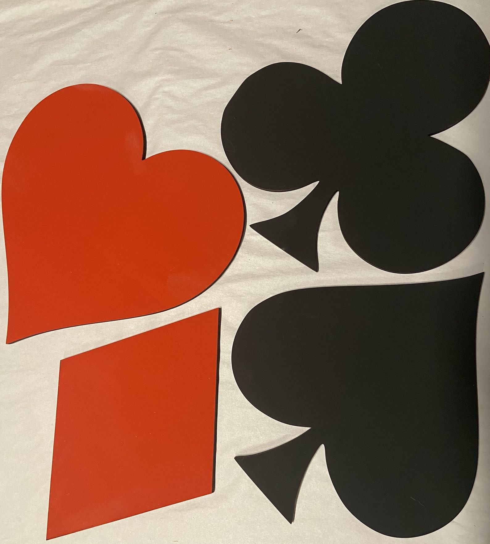 Poker Suites | Set of 4 | 6" or 12" Tall 1/8" Thick MDF Signage | Game ...