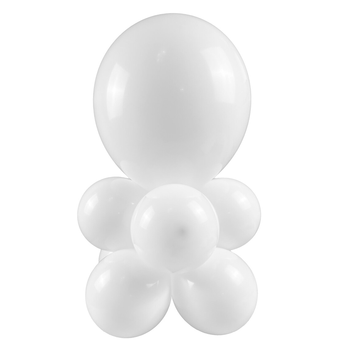 White 2 Tier Mini Balloon Centerpiece Kit | Do It Yourself White ...