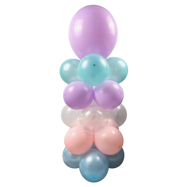 Mermaid Birthday Standing Balloon Sculpture Column Tower Kit Do It ...
