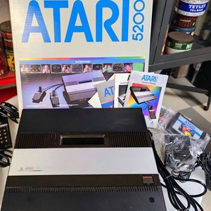 Collectible Atari 5200 Super System 4 Port Console W/ Trak-ball Controller, 15 Video Cartridges ...