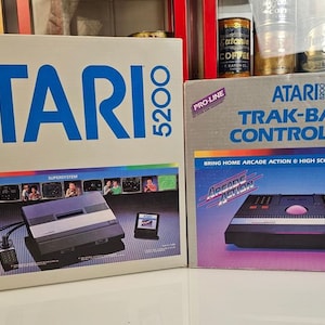 Collectible Atari 5200 Super System 4 Port Console W/ Trak-ball Controller, 15 Video Cartridges ...