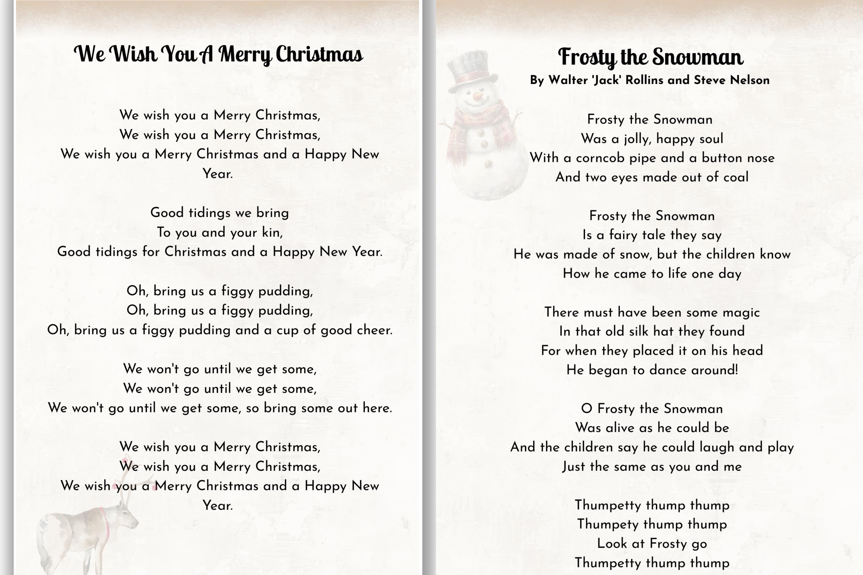 Classic Christmas Caroling Song Book | Holiday & Vintage Traditional ...