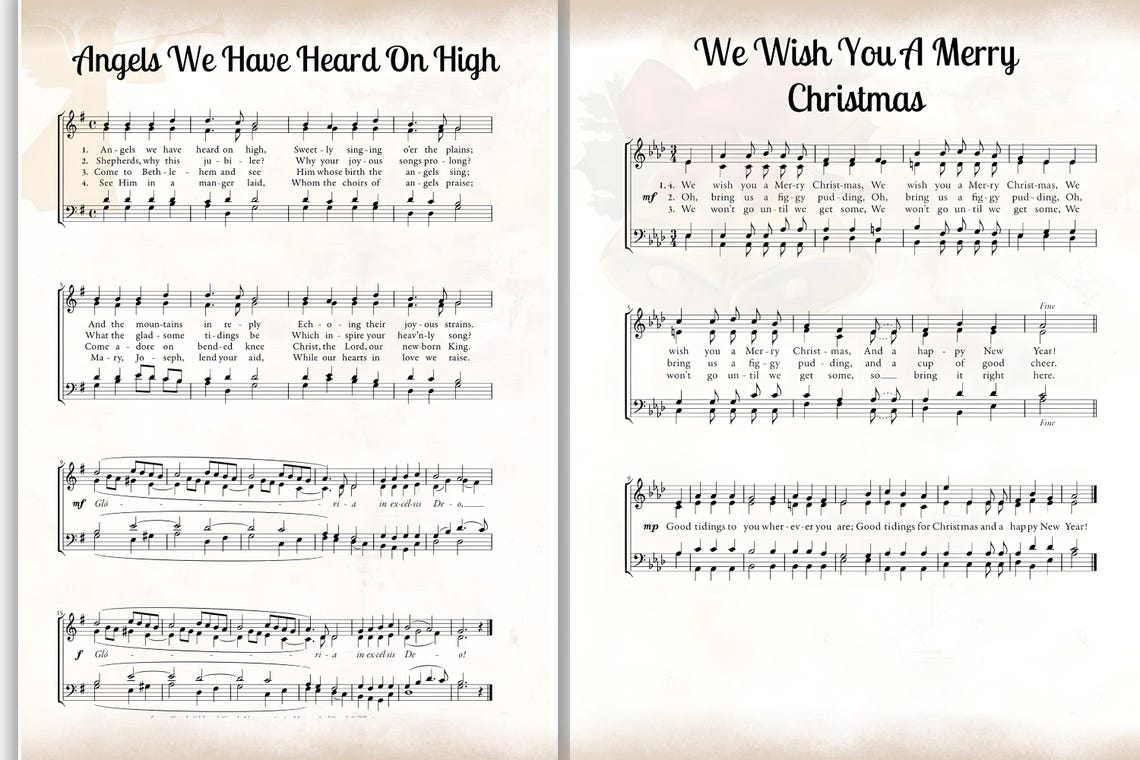 Christmas Caroling Song Book | Classic Holiday & Vintage Traditional ...