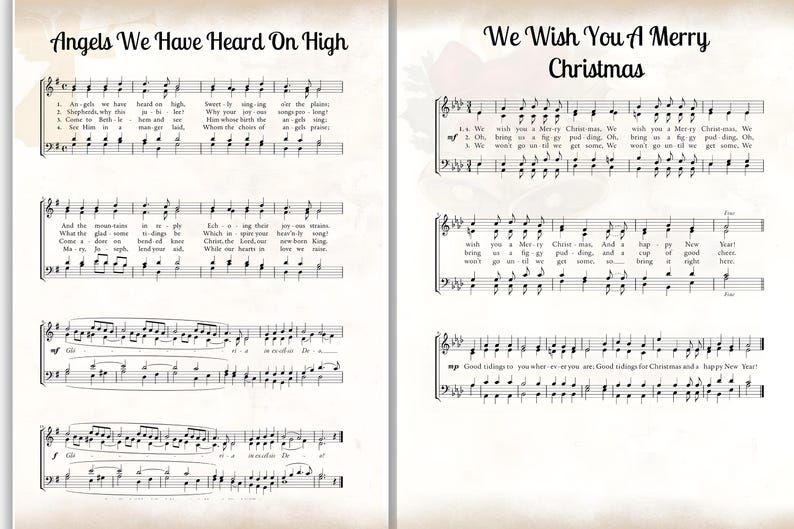 Christmas Caroling Song Book | Classic Holiday & Vintage Traditional ...