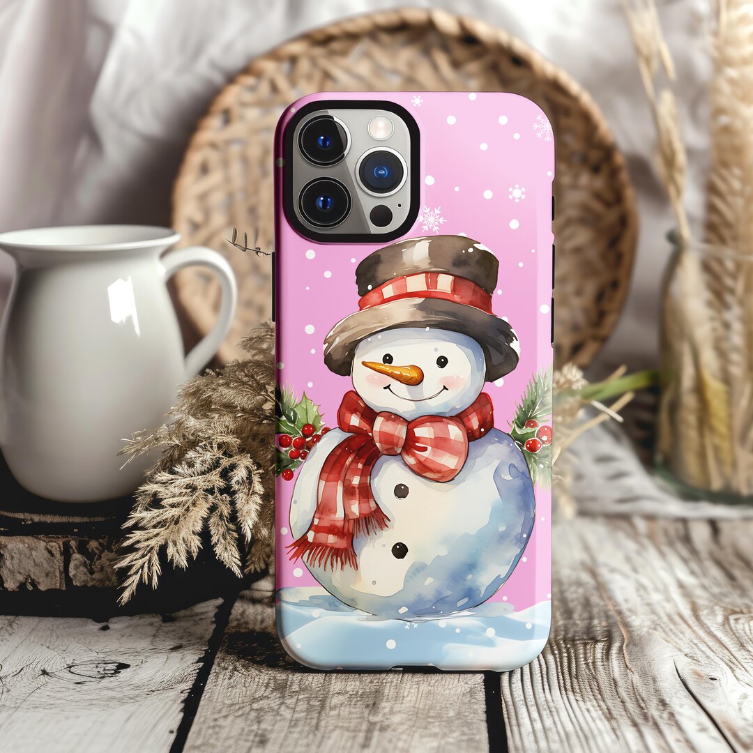 Pink Christmas Santa Phone Case: Festive Holiday iPhone Cover - Etsy