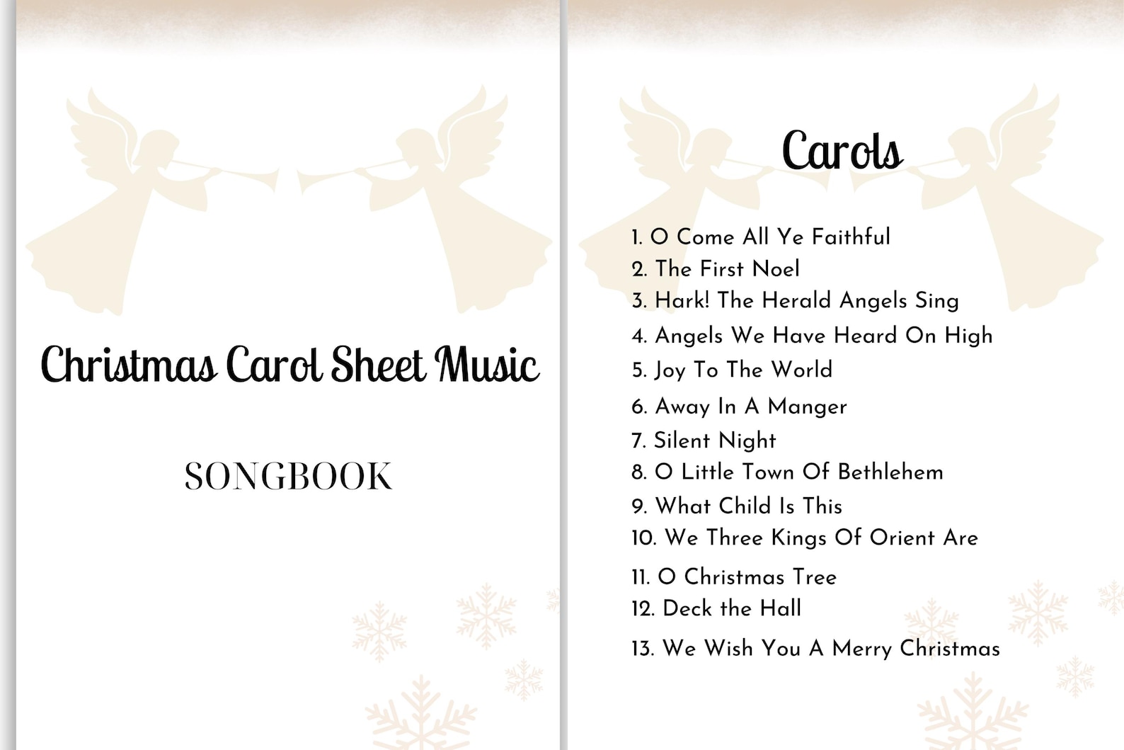 Christmas Caroling Song Book | Classic Holiday & Vintage Traditional ...