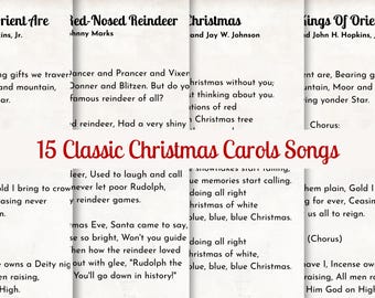 Christmas Caroling Song Book | Classic Holiday & Vintage Traditional ...