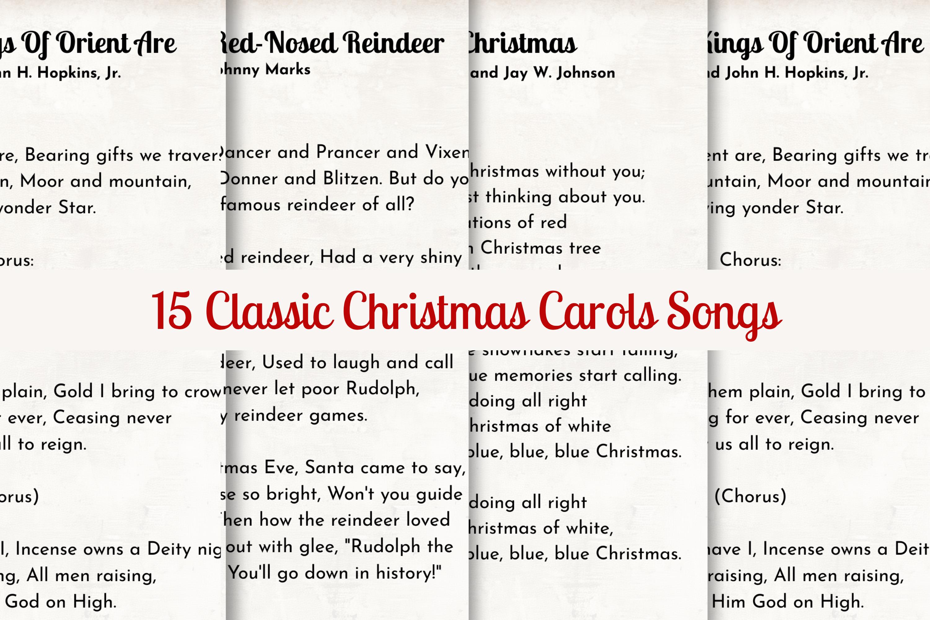 Classic Christmas Caroling Song Book | Holiday & Vintage Traditional ...