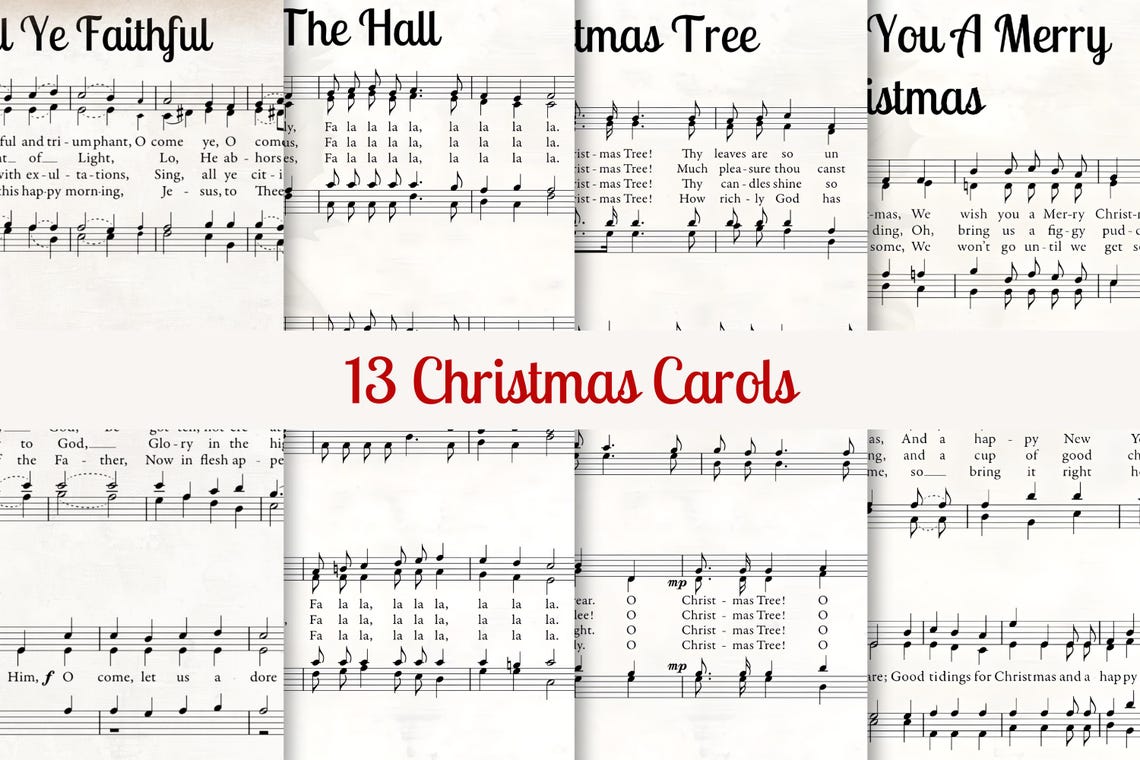 Christmas Caroling Song Book | Classic Holiday & Vintage Traditional ...