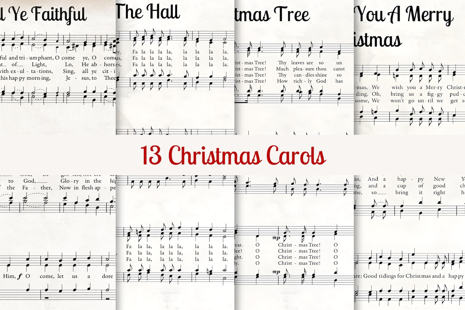 Christmas Caroling Song Book | Classic Holiday & Vintage Traditional ...