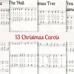 Christmas Caroling Song Book | Classic Holiday & Vintage Traditional ...