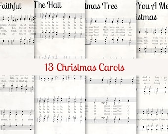 Christmas Caroling Song Book | Classic Holiday & Vintage Traditional ...