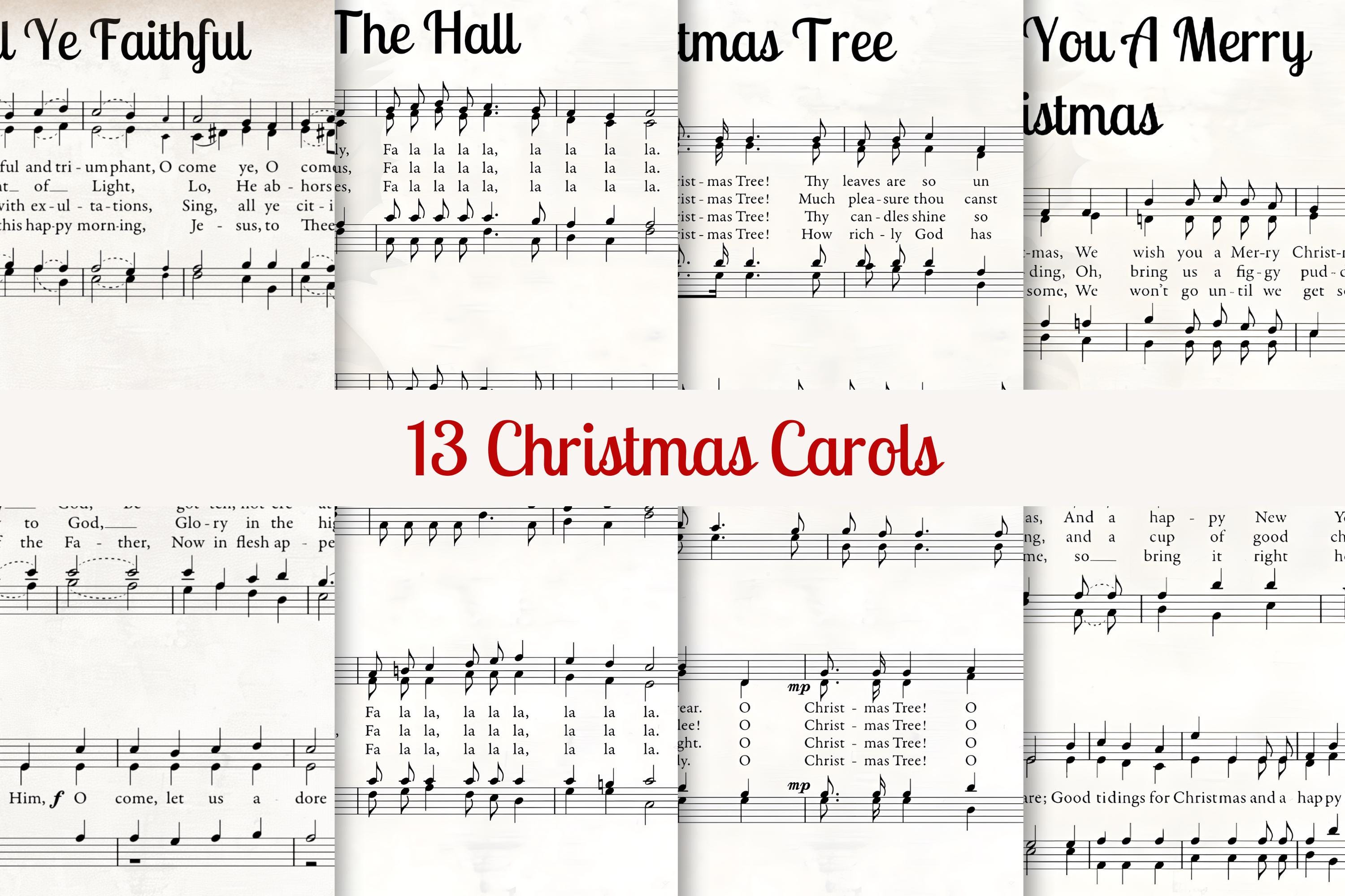 Christmas Caroling Song Book | Classic Holiday & Vintage Traditional ...