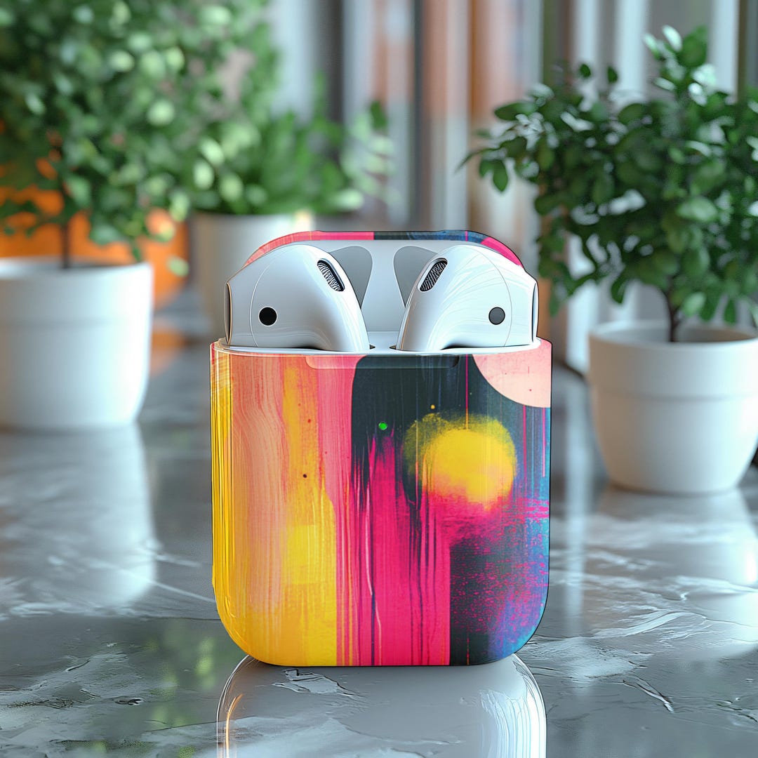 Abstract Art AirPod Case: 1 2 3 4 & Airpods Pro Hard Cover With Clip ...