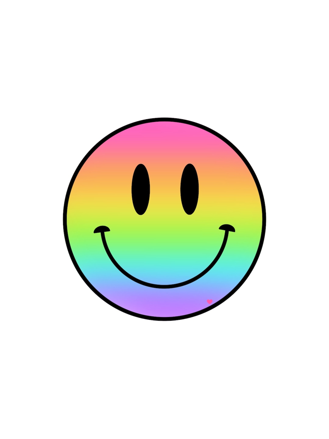 Smiley Face - Rainbow Vinyl Sticker - Etsy