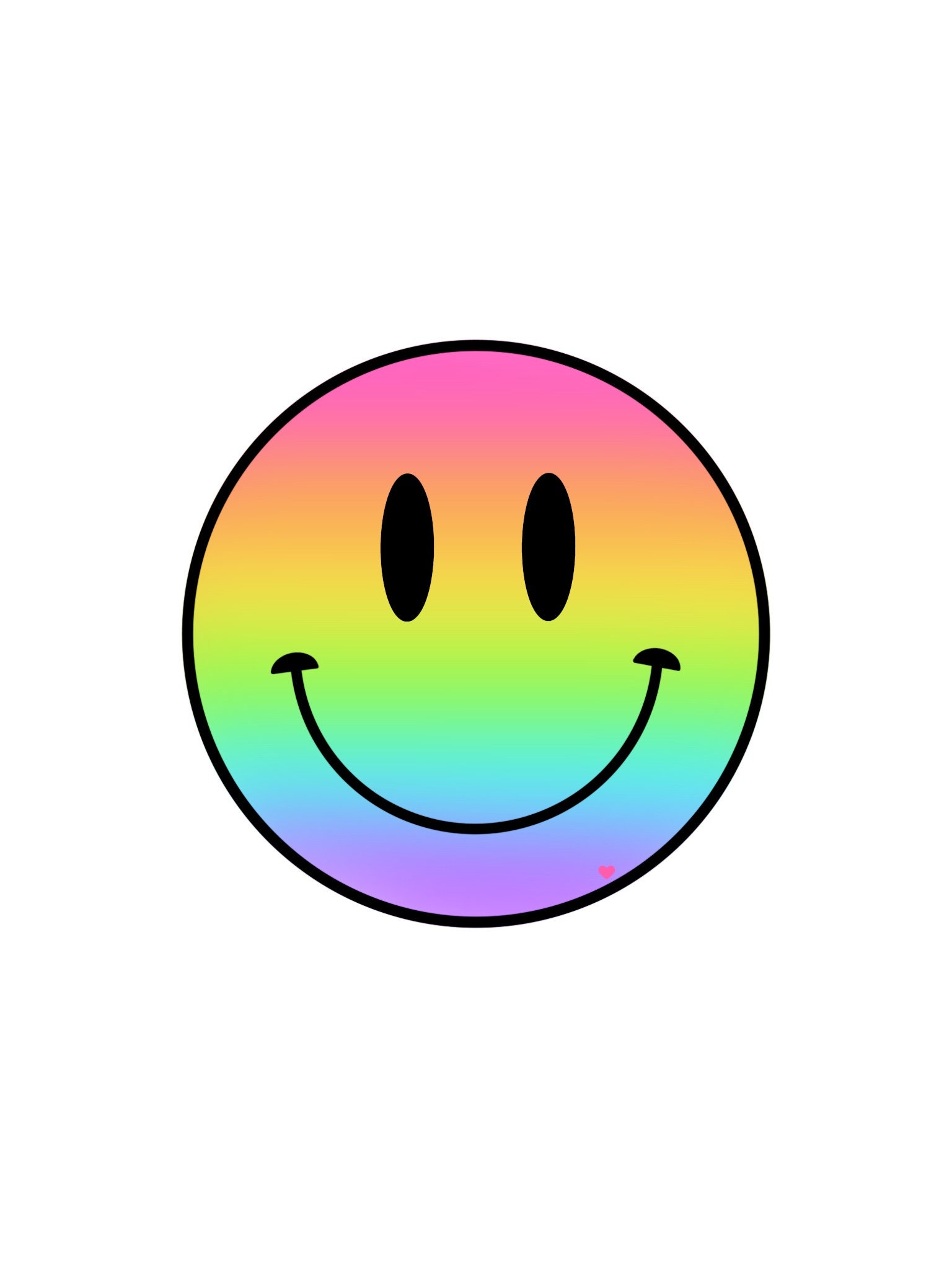 Smiley Face - Rainbow Vinyl Sticker - Etsy