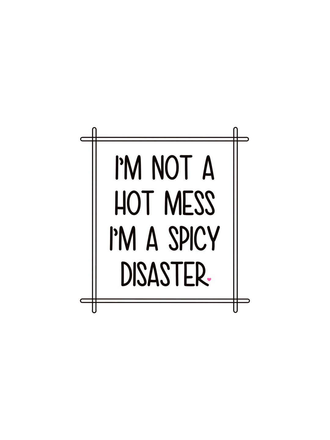 Hot Mess Spicy Disaster - Vinyl Sticker - Etsy