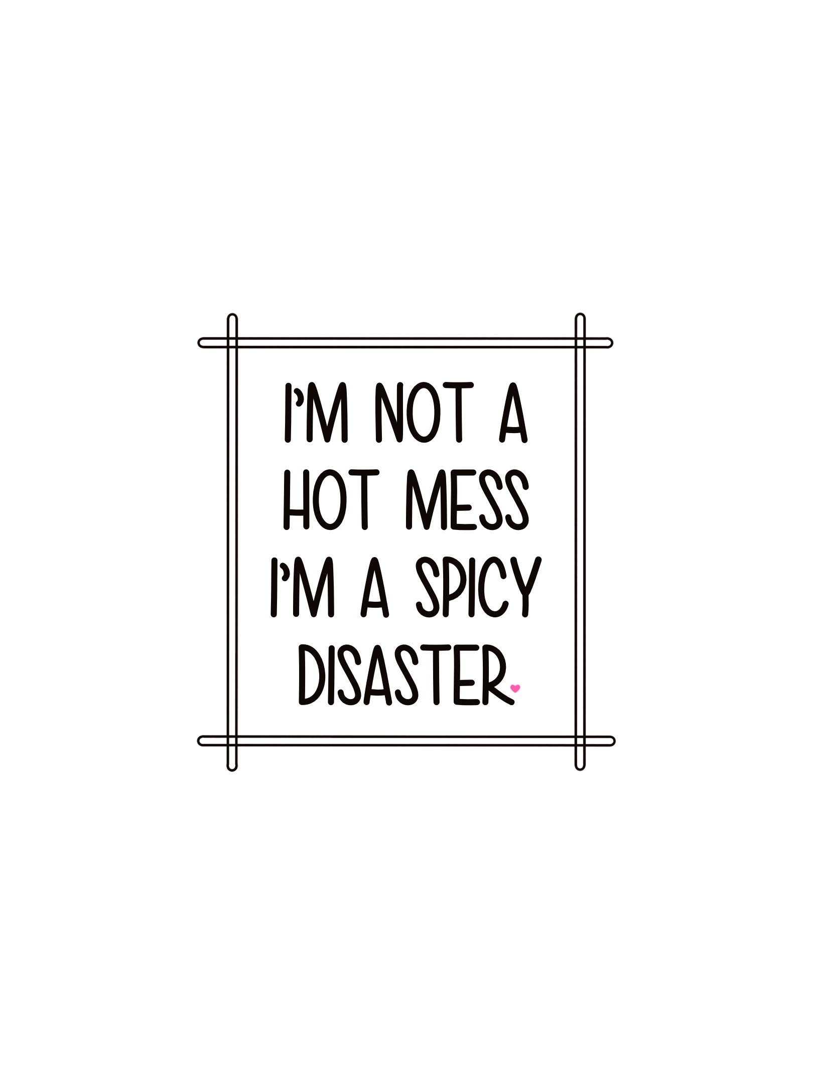 Hot Mess Spicy Disaster - Vinyl Sticker - Etsy