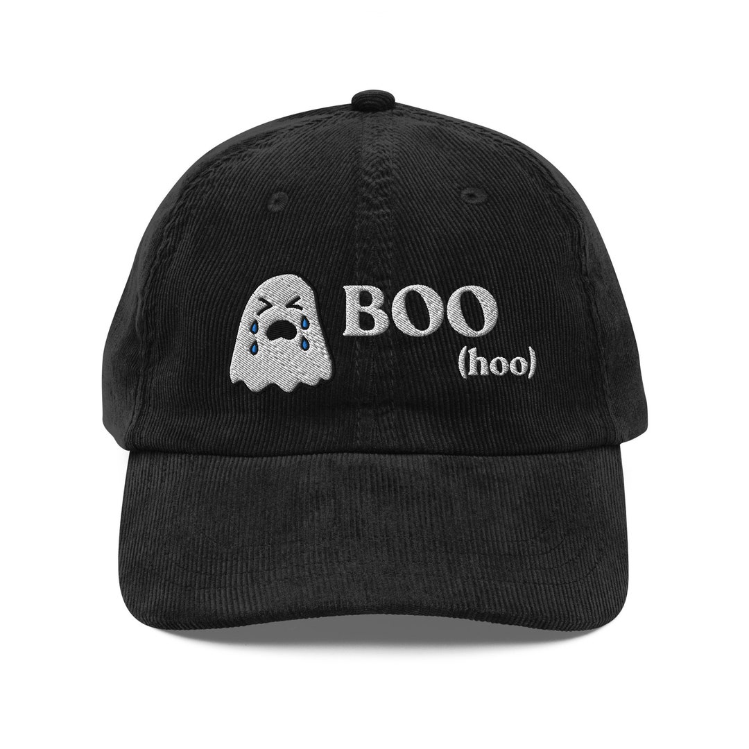 Boo(hoo) Crying Ghost Funny Halloween Corduroy Hat | Spooky Season Fall ...