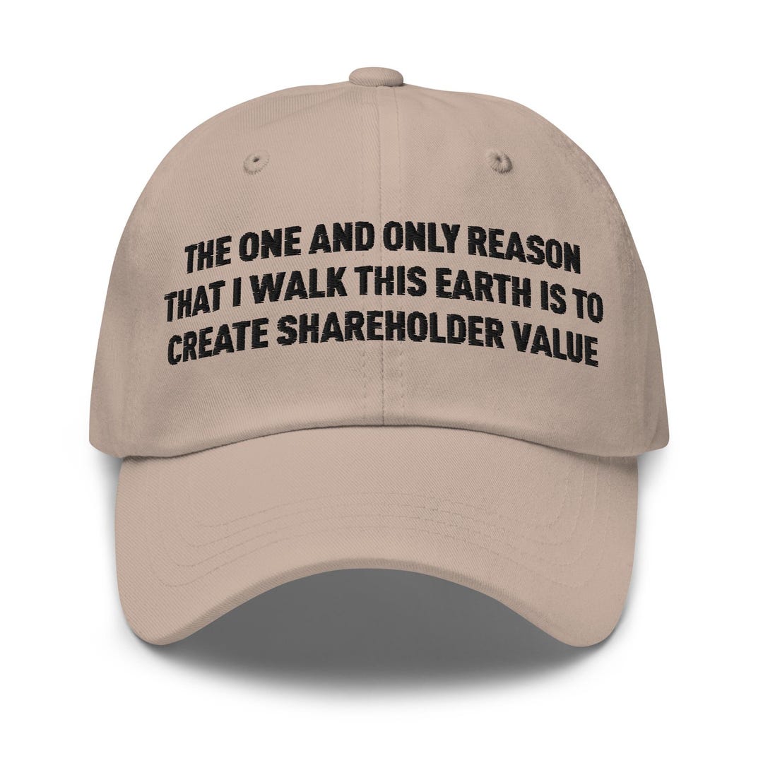 Create Shareholder Value Funny Dad Hat | Unhinged Work Job WFH ...