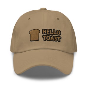 Hello Toast Hat | Funny Hat | Jimmy Neutron Movie Hat | Embroidered Dad ...