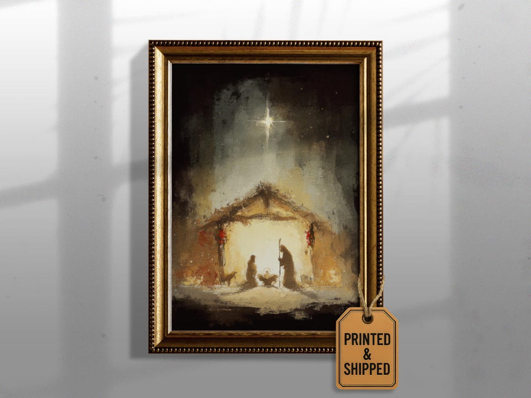 Minimal Nativity | Holy Family Glow | Christmas Night | Modern ...