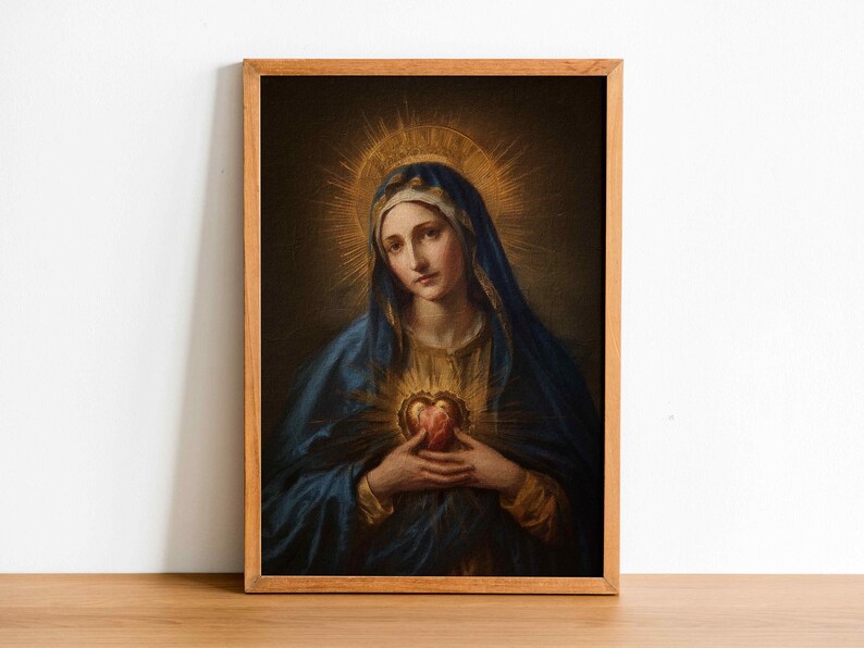 Immaculate Heart of Mary Print: Catholic Wall Art (digital Download) - Etsy