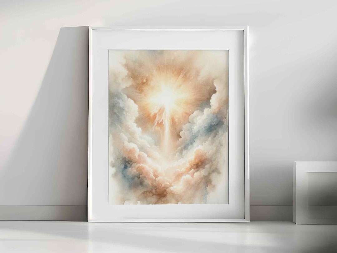 Creation of the World Print: Jesus Portrait, Christian Wall Art ...