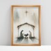 Minimalist Nativity Scene Art: Christmas Jesus Print (digital Download ...