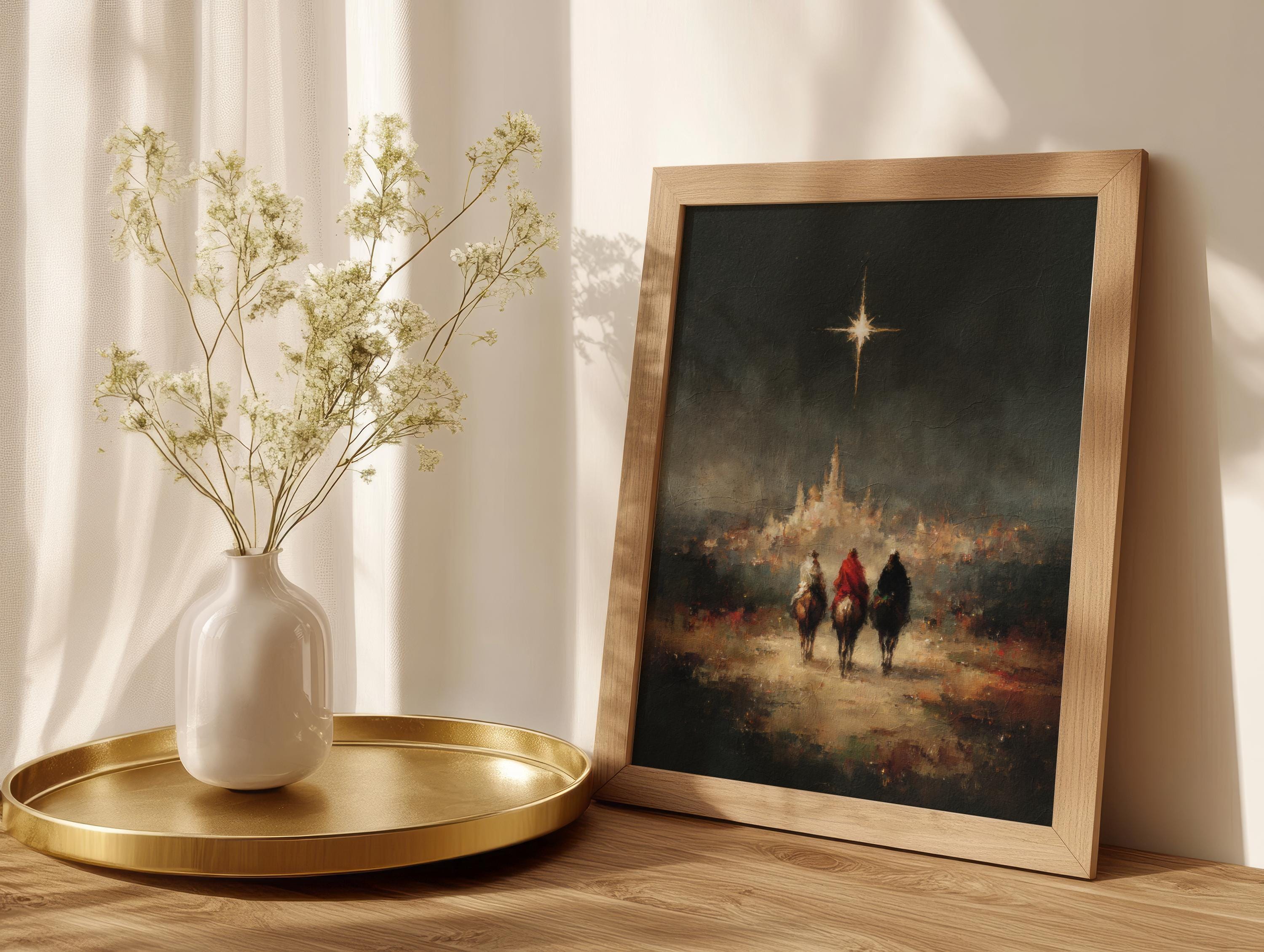 Three Wise Men Journey Canvas – Epiphany Wall Art | Christian Christmas ...