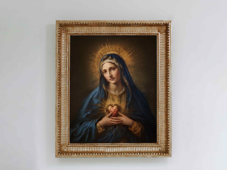 Immaculate Heart of Mary Print: Catholic Wall Art (digital Download) - Etsy