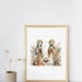 Modern Watercolor Nativity Scene Faceless Figures With Soft Tones and ...