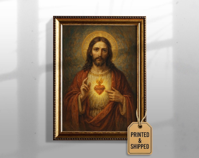 Rare Antique Pious Image From France ADVENIAT REGNUM TUUM Coeur Sacré ...