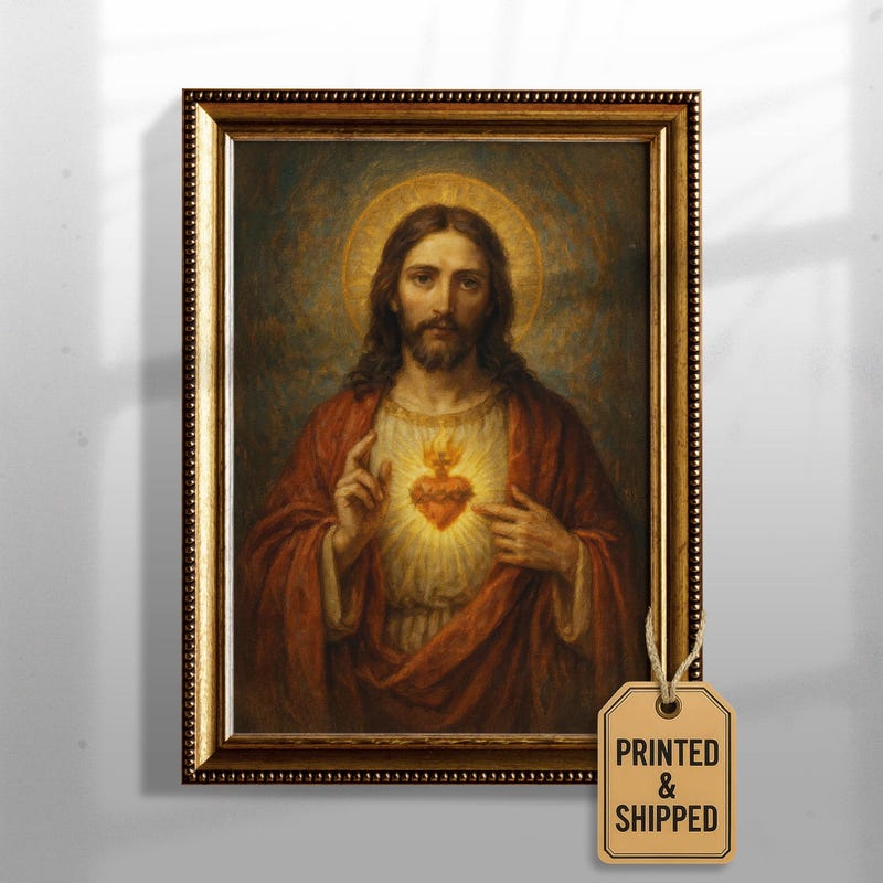 Sacred Heart of Jesus - Etsy