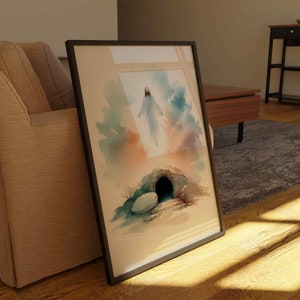 Jesus Christ Resurrection Art: Abstract Watercolor Painting (digital ...