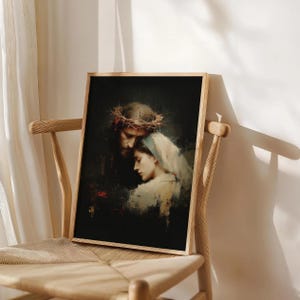 Goodbye Mother Christian Art | Jesus and Mary Sorrowful Embrace ...
