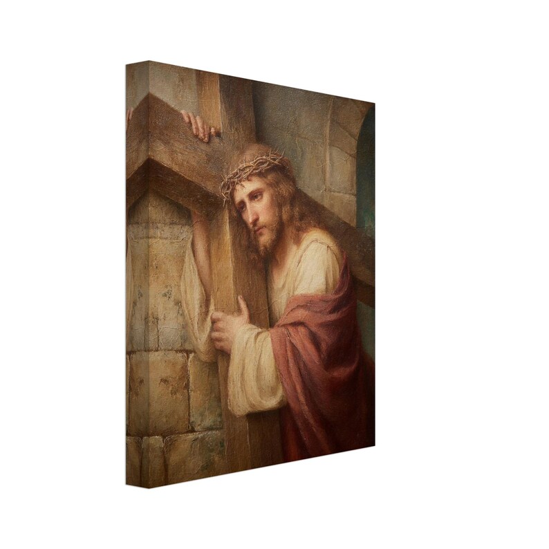Jesus Carrying the Cross – Catholic Wall Art, Stations of the Cross ...