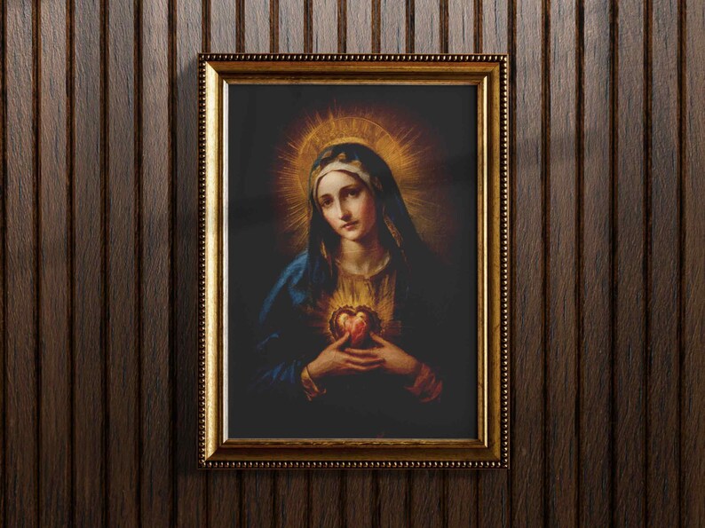Immaculate Heart of Mary Print: Catholic Wall Art (digital Download) - Etsy