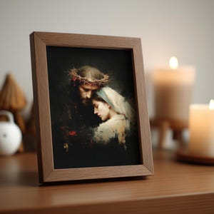 Goodbye Mother Christian Art | Jesus and Mary Sorrowful Embrace ...