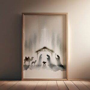 Minimalist Nativity Scene Art: Christmas Jesus (digital Download) - Etsy