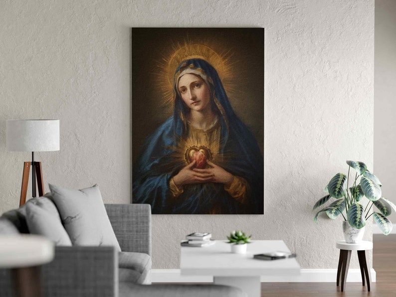 Immaculate Heart of Mary Print: Catholic Wall Art (digital Download) - Etsy