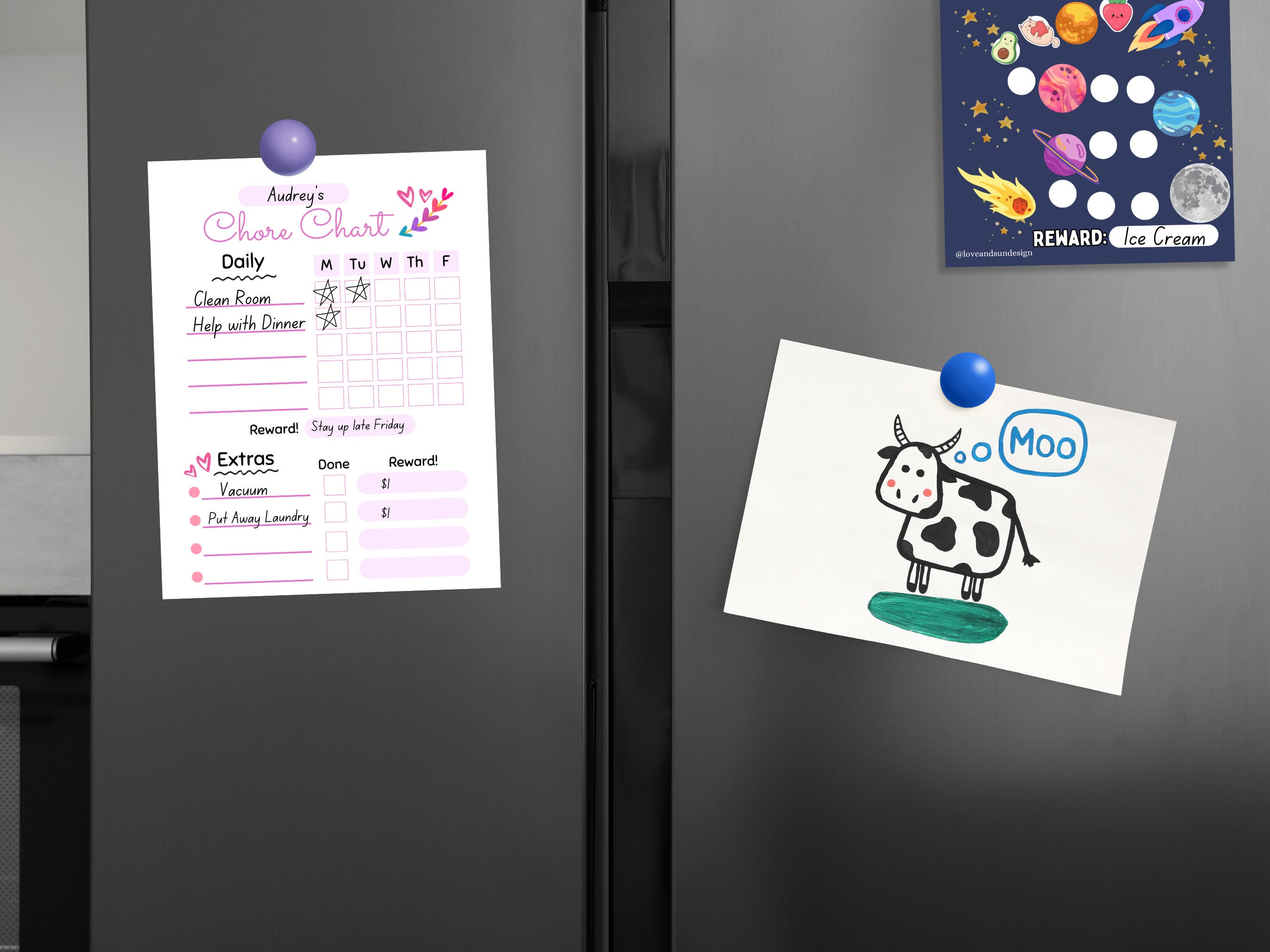 Chore Chart for Kids | Pink Chore Chart | Chore Chart Printable ...