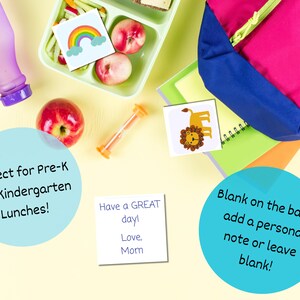 60 Printable Preschool Lunch Box Notes | Cute Animal Cards for Kids ...